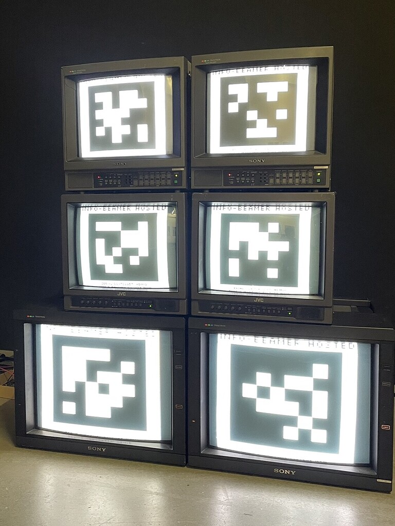 6-Screen Magic CRT Wall (New media art installation) - Your info-beamer ...